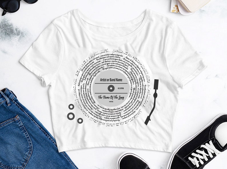 Vinyl Record Custom Song Lyrics SVG Scrip Font .v2, Personalized ...