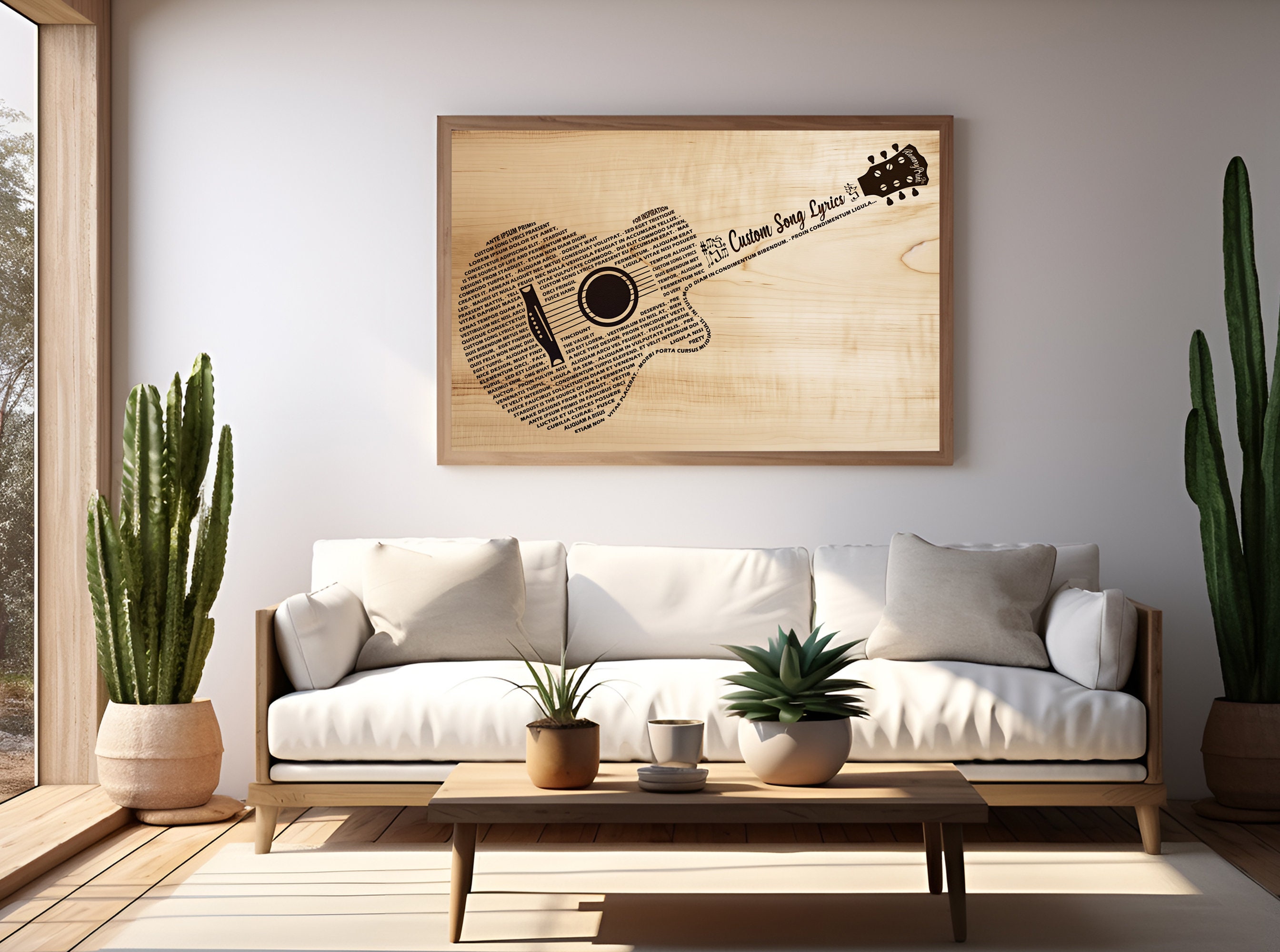 Laser Engraved Look Lyric Guitar | Laser Burn Song Lyrics | Lyric ...