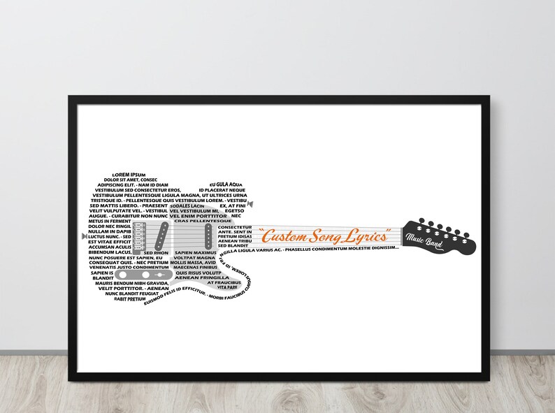 Custom Song Lyrics Electric Guitar T. Caster Version .v5 | Any Song ...