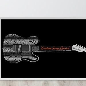 Custom Song Lyrics Electric Guitar T. Caster Version .v5 | Any Song ...