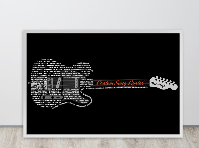 Custom Song Lyrics Electric Guitar T. Caster Version .v5 | Any Song ...