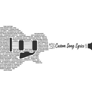 Custom Song Lyrics Electric Guitar Version .v2 | Song Lyrics SVG ...
