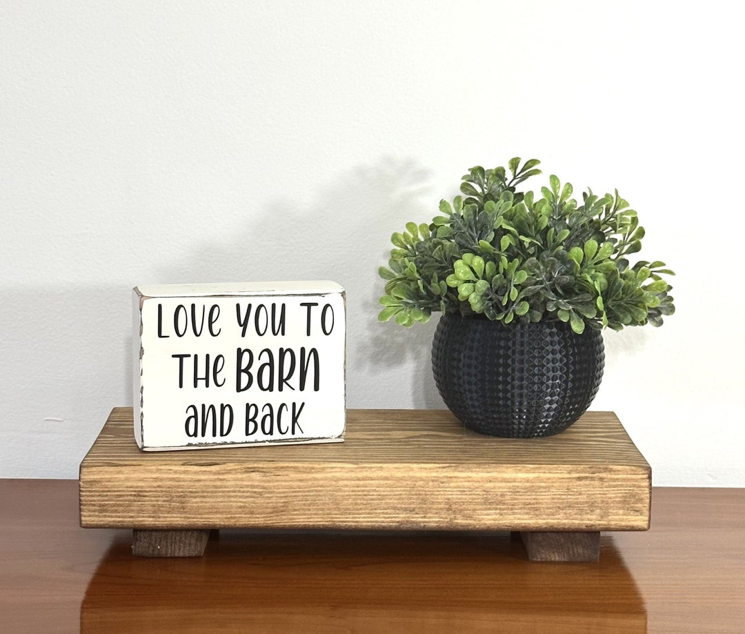 Barn Tier Tray Decor, Farmhouse Shelf Decor, Tabletop Mini Sign, Barn ...