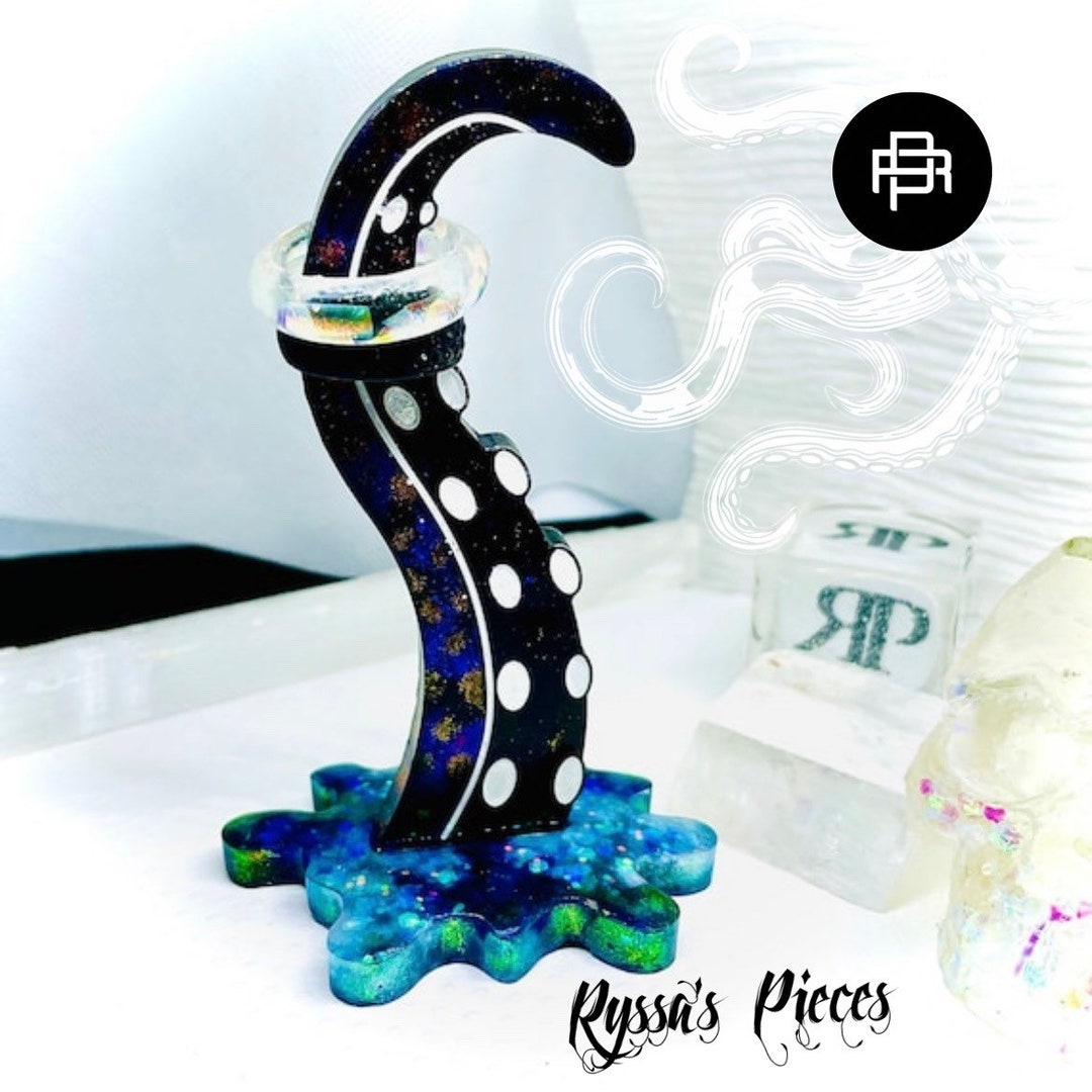 Octopus Cryptid Tentacle Ring Holder, Jewelry Organizer Stand, Multi ...