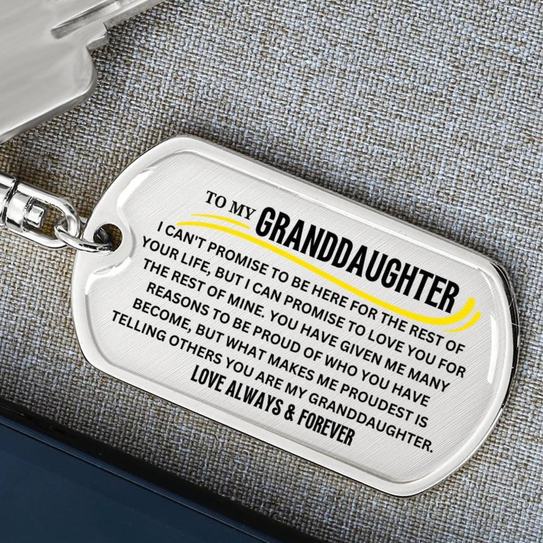 To My Granddaughter Keychain, Gift for Granddaughter From Grandma ...