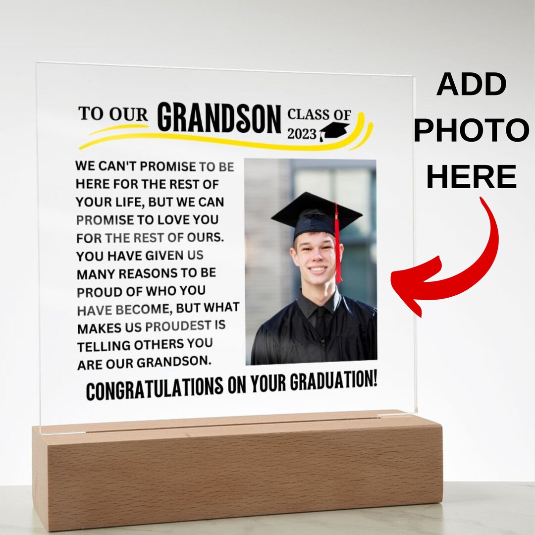 Grandson Graduation Class of 2023 Personalized Acrylic Plaque, Gift for ...