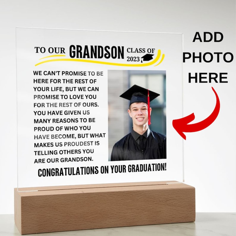 Grandson Graduation Class of 2023 Personalized Acrylic Plaque - Etsy