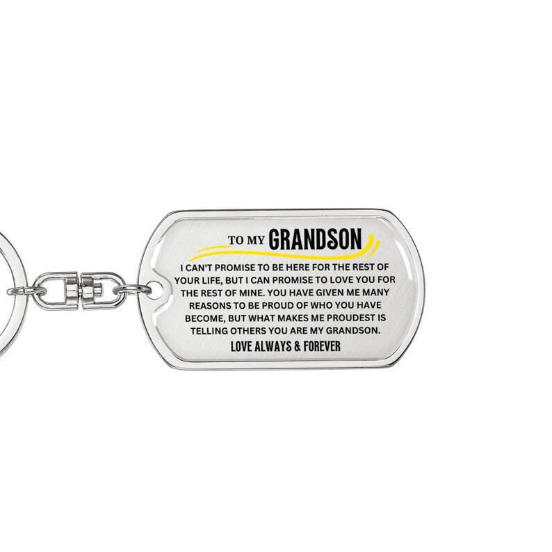To My Grandson Keychain – Birthday Gift From Grandma or Grandpa ...