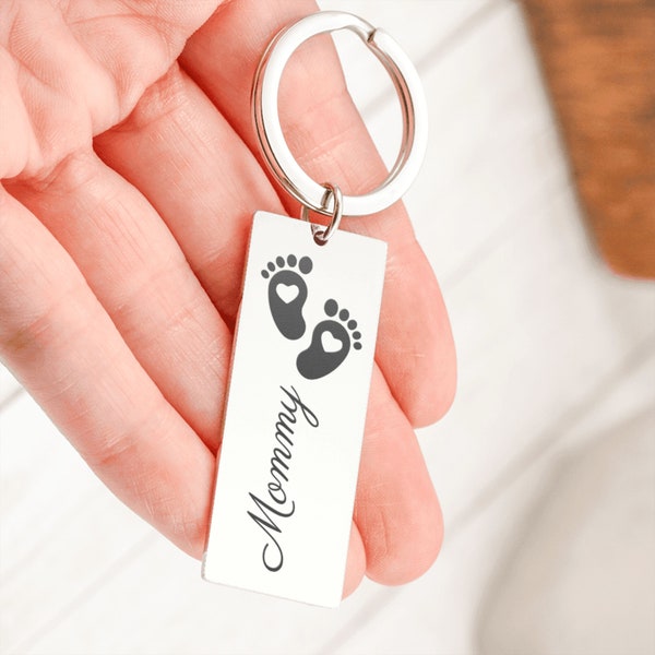 Footprint Keychain - Etsy