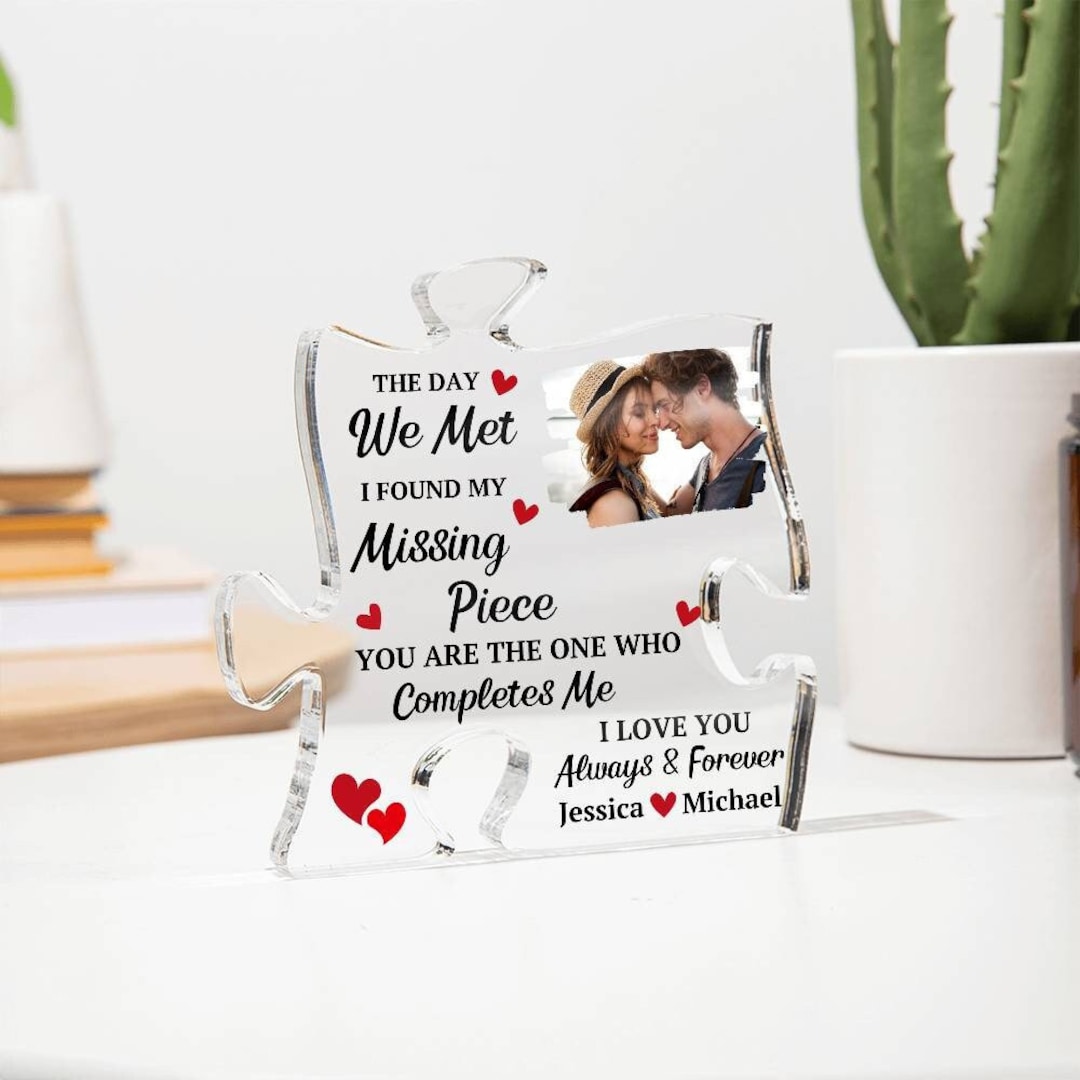 Missing Puzzle Piece Acrylic Plaque, Gift for Wife Fiancée Girlfriend ...