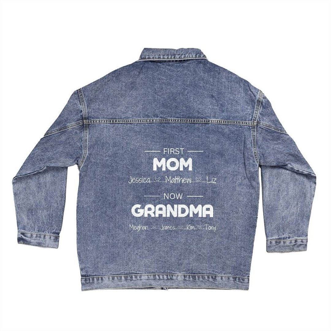 Mom Grandma Denim Jacket, Mothers Day Gift, Birthday Gift for Grandma ...