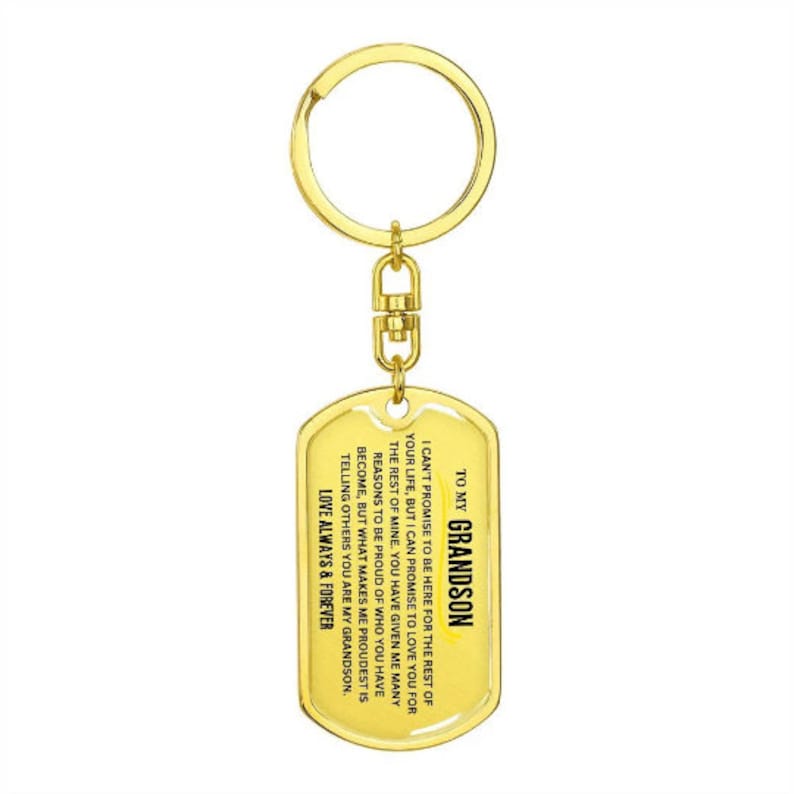 To My Grandson Keychain – Birthday Gift From Grandma or Grandpa ...