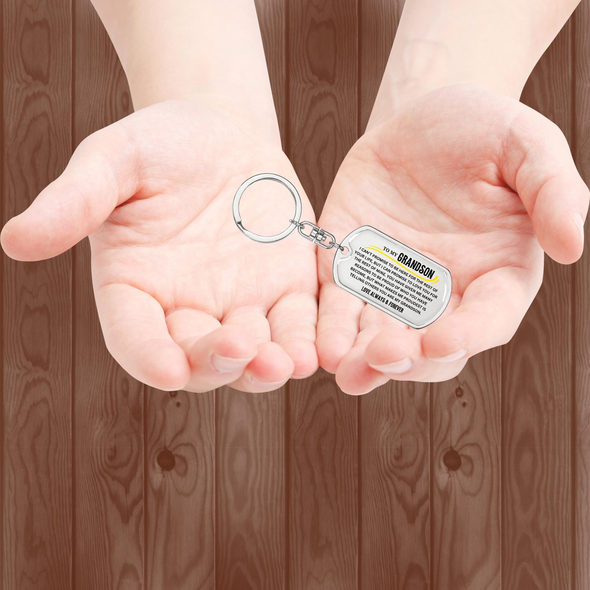 To My Grandson Keychain – Birthday Gift From Grandma or Grandpa ...