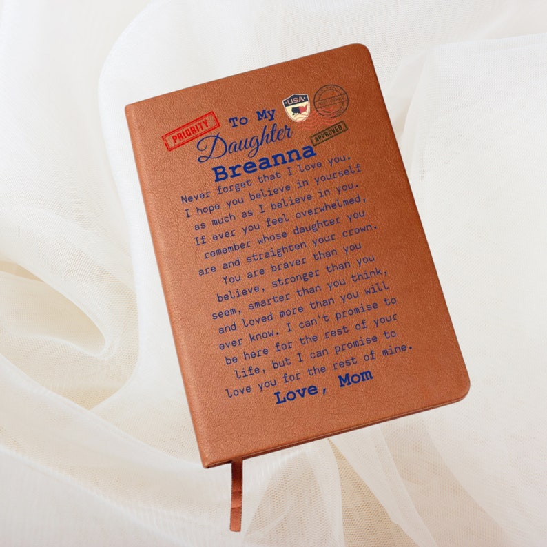 To My Daughter Personalized Writing Journal, Postcard Gift From Mom to ...