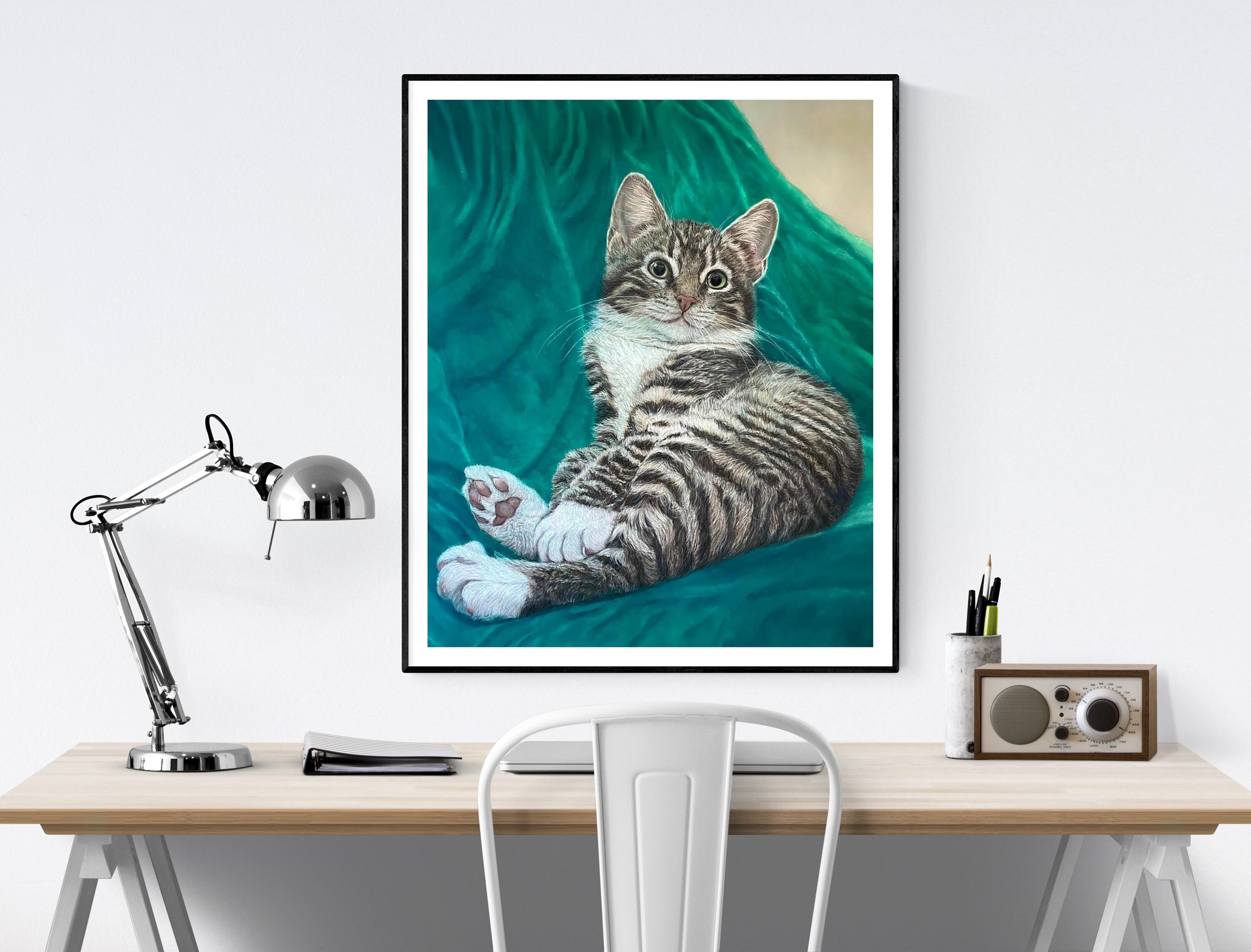 Tabby Cat Print Tabby Cat Art Tabby Cat Wall Decor Tabby Cat Wall Art ...