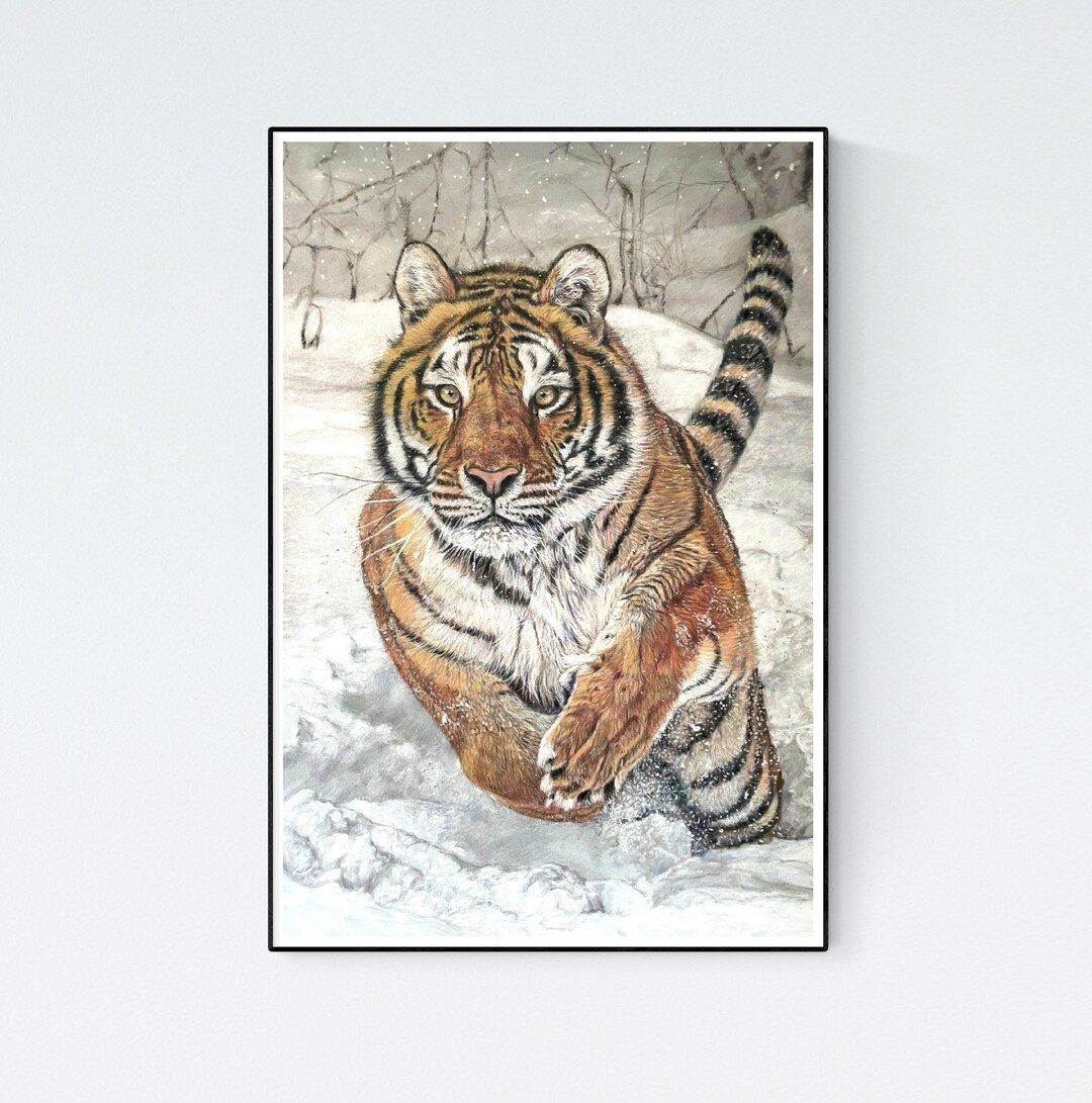 Tiger Print - Tiger Wall Art - Tiger Drawing - Tiger Poster - Tiger Art ...