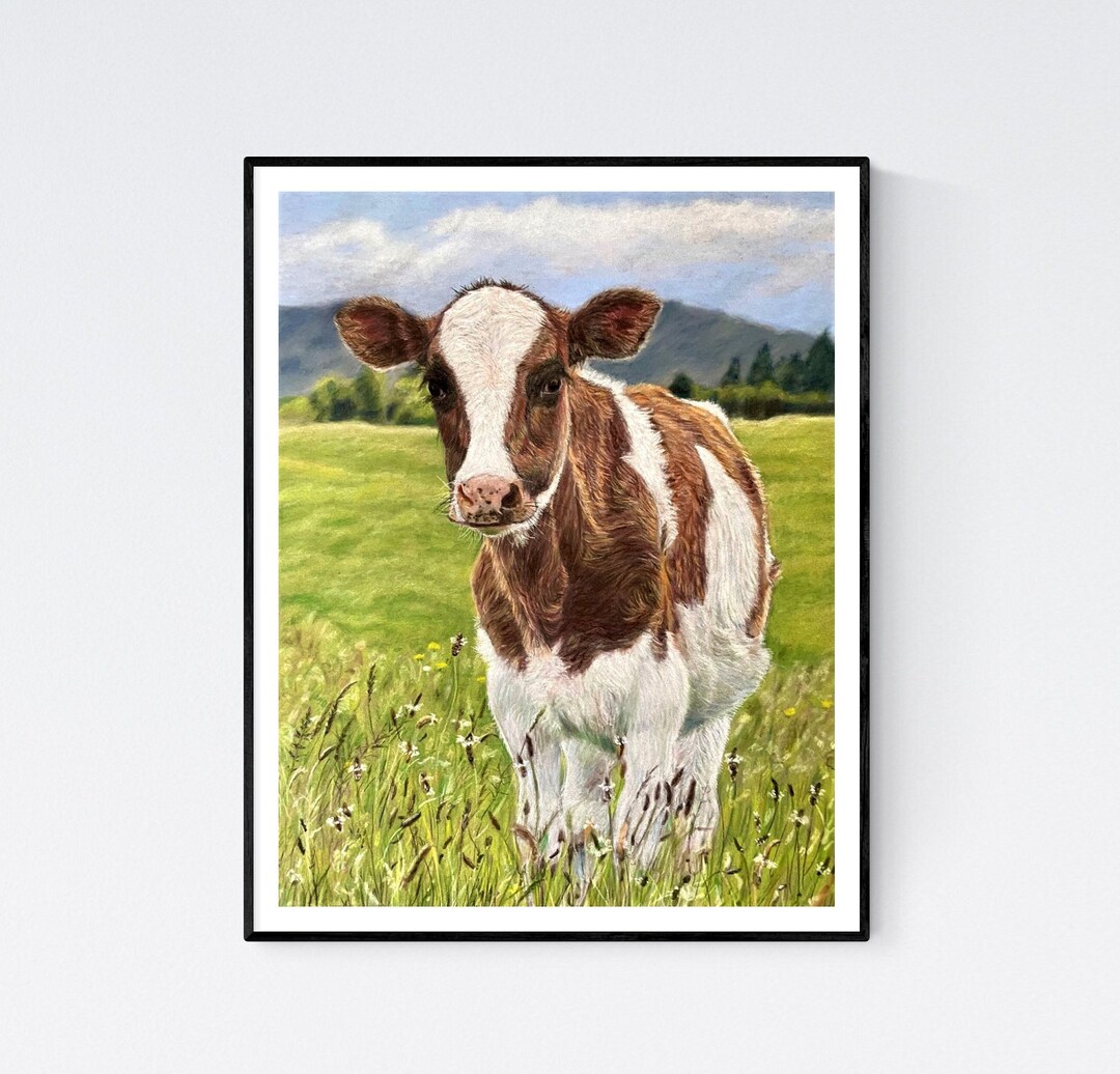 Cow Print - Cow Picture - Cow Artwork - Cow Art - Cow Portrait - Cow ...