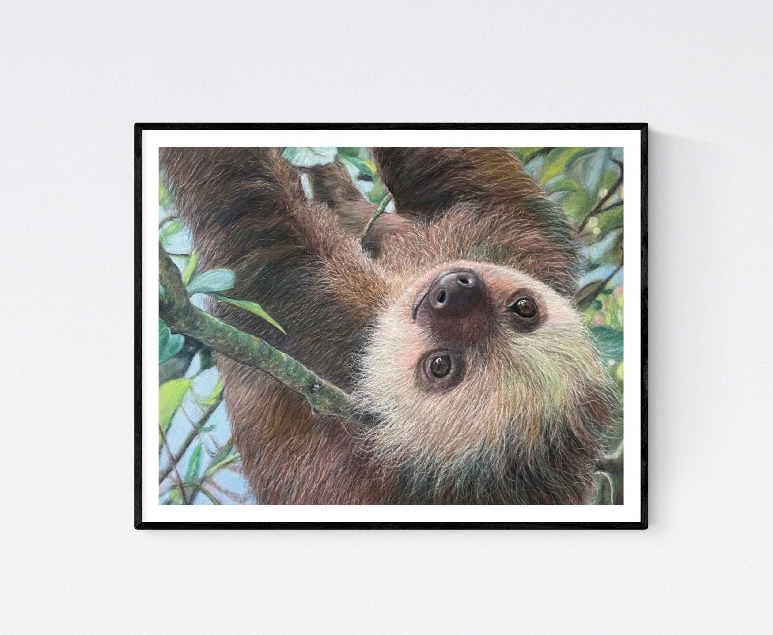 Sloth Art Sloth Print Sloth Art Print Sloth Wall Decor - Etsy