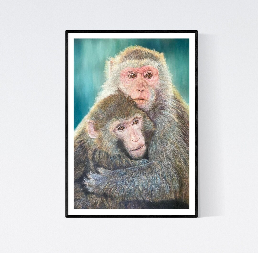 Macaque Art - Macaque Art Print - Macaque Wall Art - Macaque Gifts ...