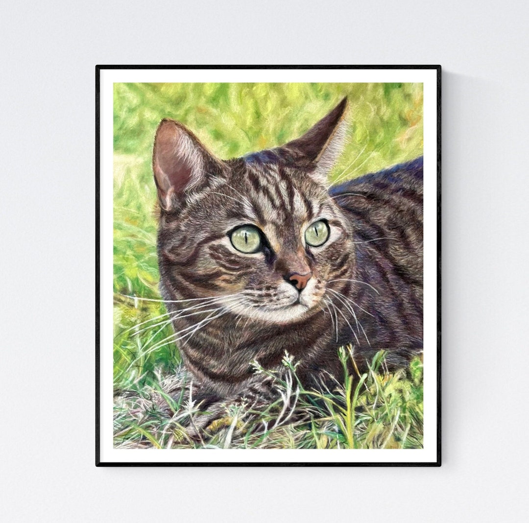 Tabby Cat Print - Cat Artwork -cat Art - Cat Portrait - Tabby Cat Art ...