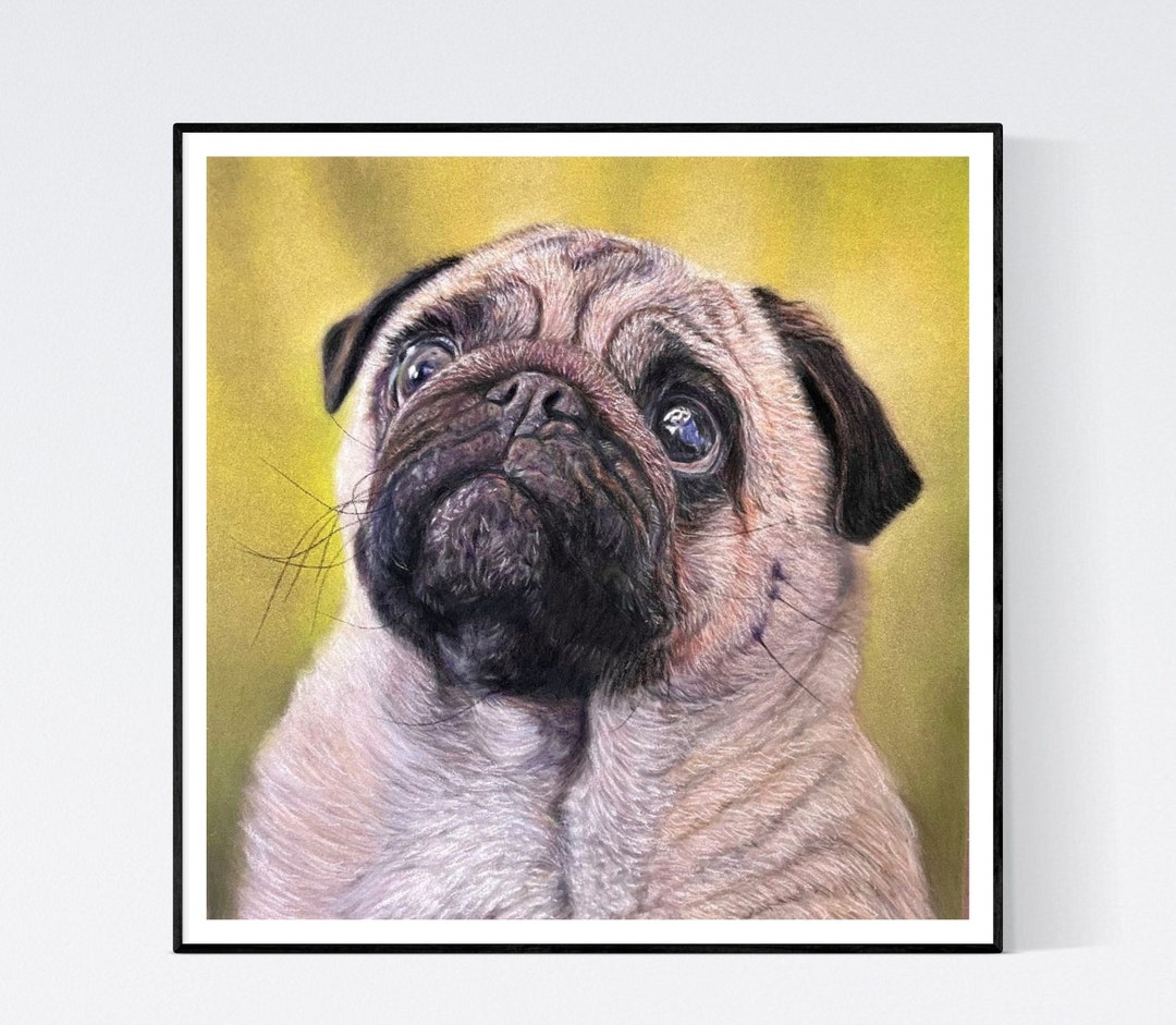 Pug Print - Pug Art - Pug Gifts - Pug Wall Art - Pug Art Print - Pug ...