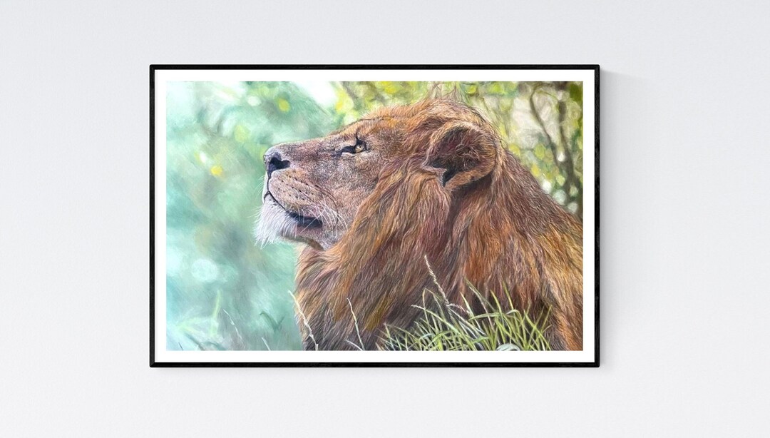 Lion Art - Lion Print - Lion Wall Art - Lion Decor - Lion Picture ...