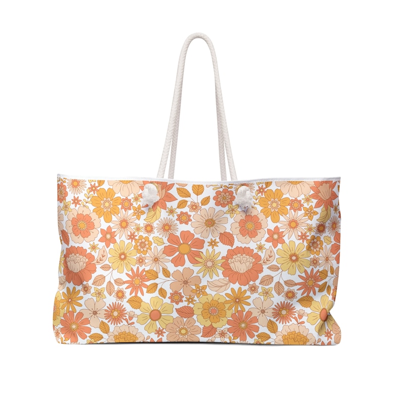 Summer Flower Bag, Floral Weekender Bag, Floral Summer Weekend Bag ...