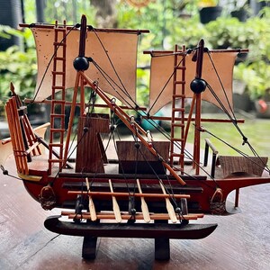 Legendary Miniature Majapahit " Djong " Ship | Gift for Grandfather ...