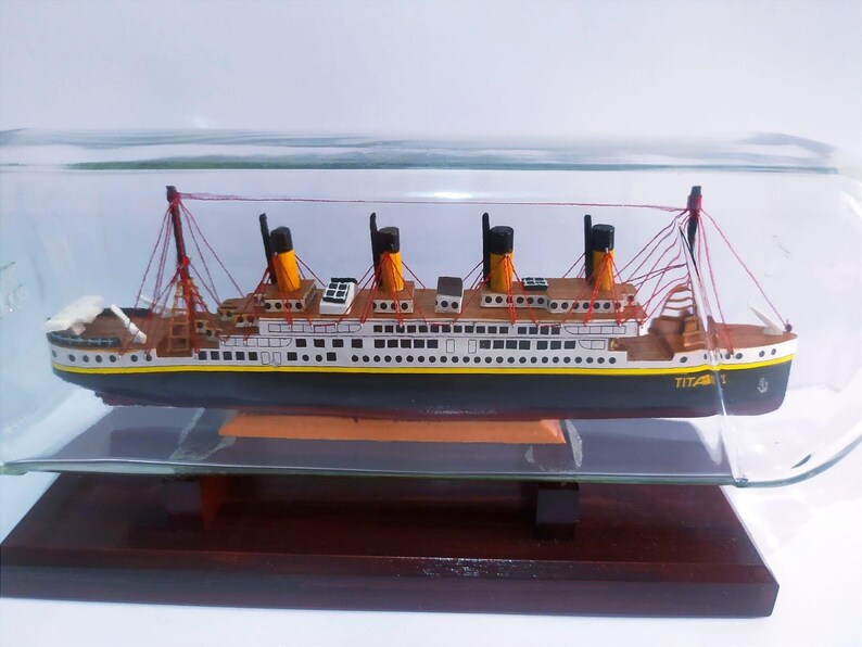Legendary Custom Miniature Titanic in a Bottle Gift for Grandfather ...