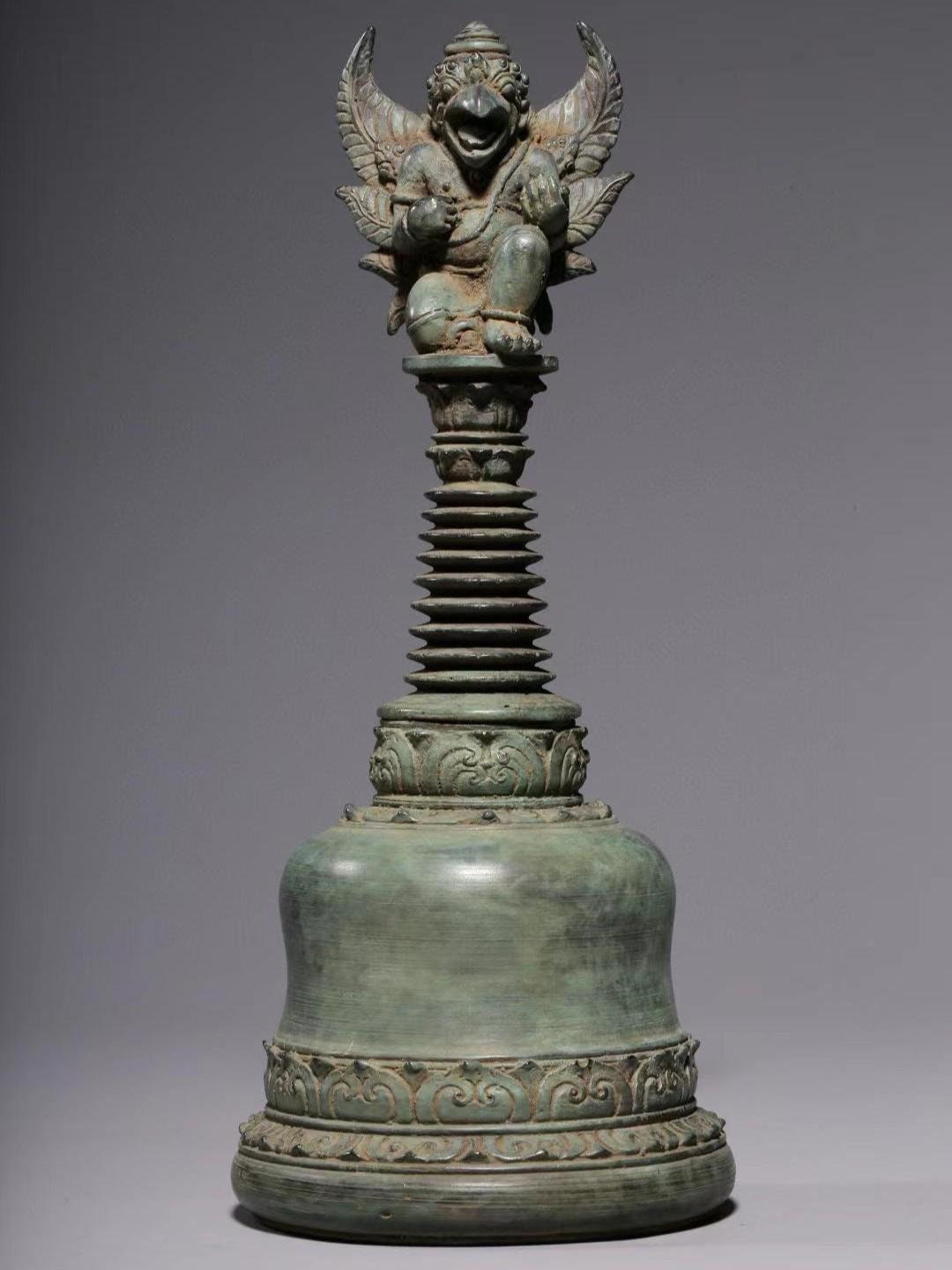 BRONZE TEMPLE BELL Sculpture, Genta Bell, Bell, Ornament, Ceremony ...