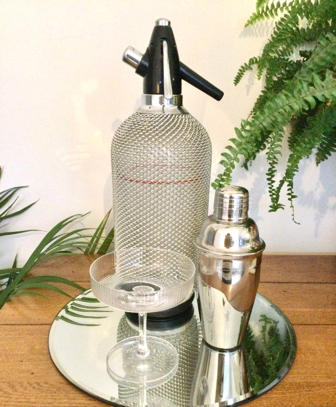 Wonderful Vintage Silver Mesh Soda Syphon C1950s. for Man Cave, Iconic ...