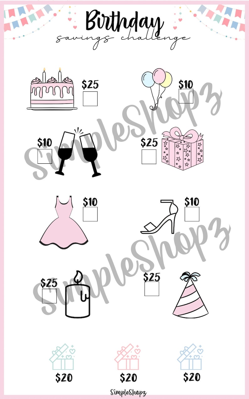 Digital- Birthday Challenge - Etsy
