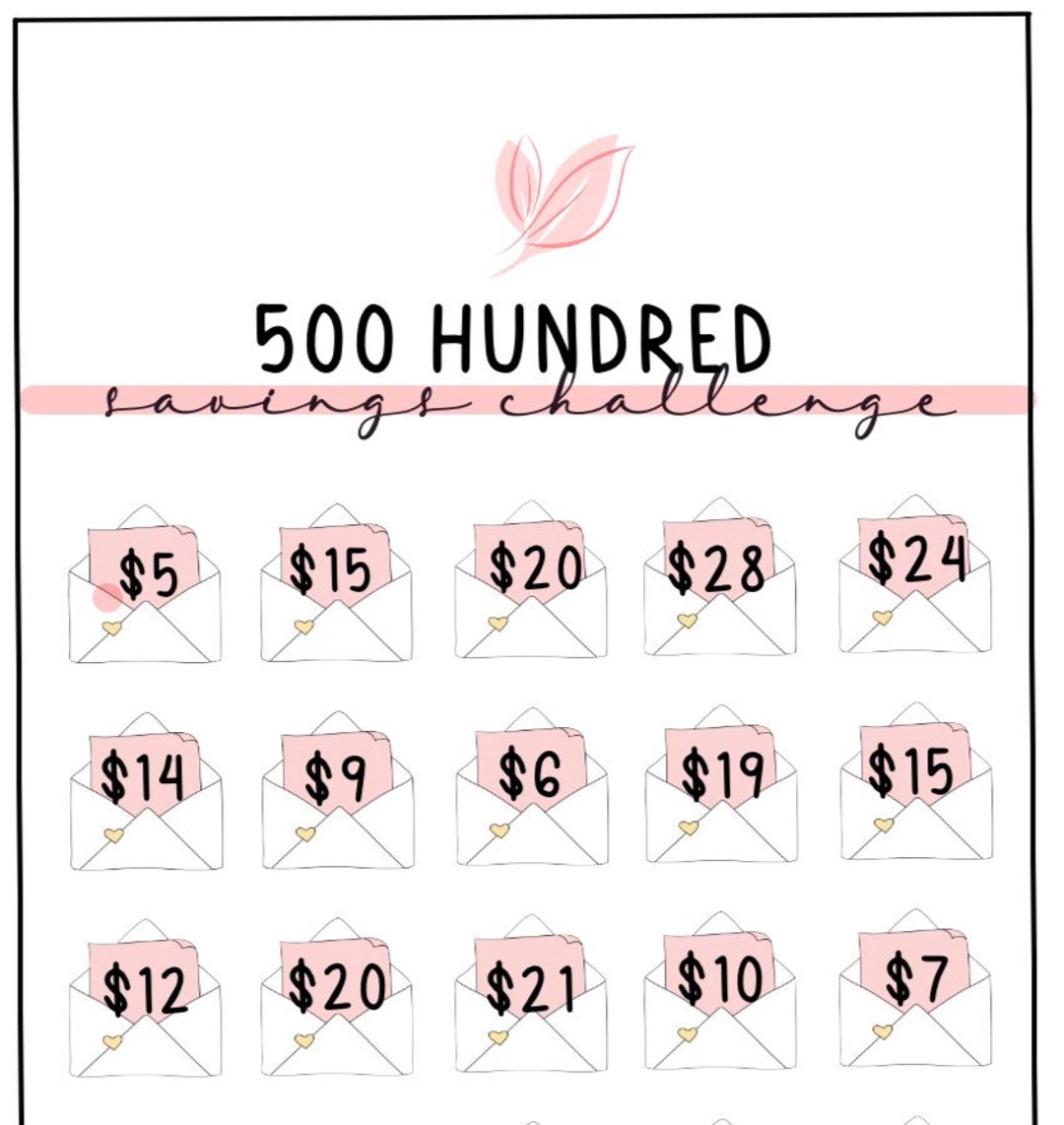 Digital- 500 Hundred Challenge - Etsy
