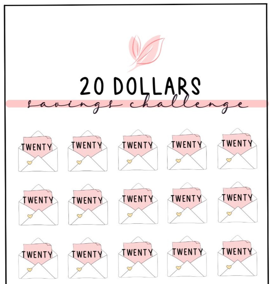 Digital- 20 Dollars Challenge - Etsy