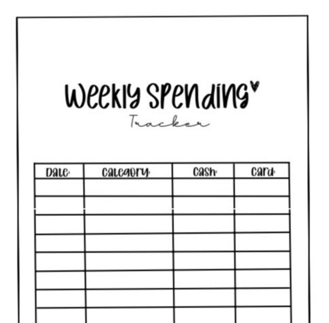 Digital A6 Weekly Tracker Template - Etsy