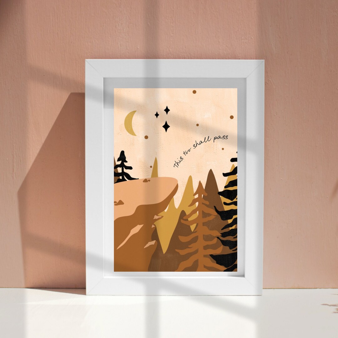 This Too Shall Pass Affirmations Print - Printable, Wall Art, Poster ...