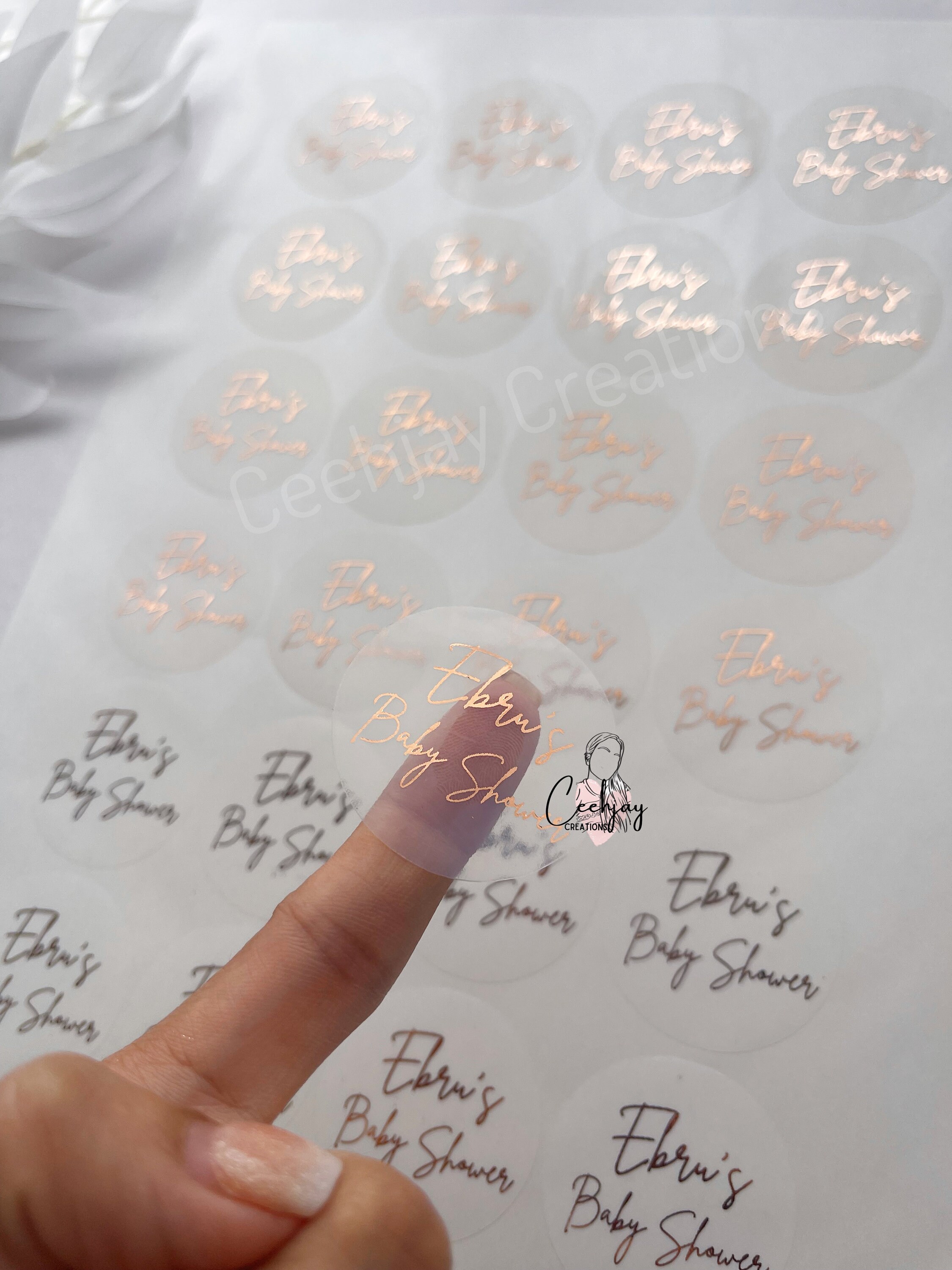 Personalised Foil Clear Stickers / Party Foil Stickers / - Etsy Australia