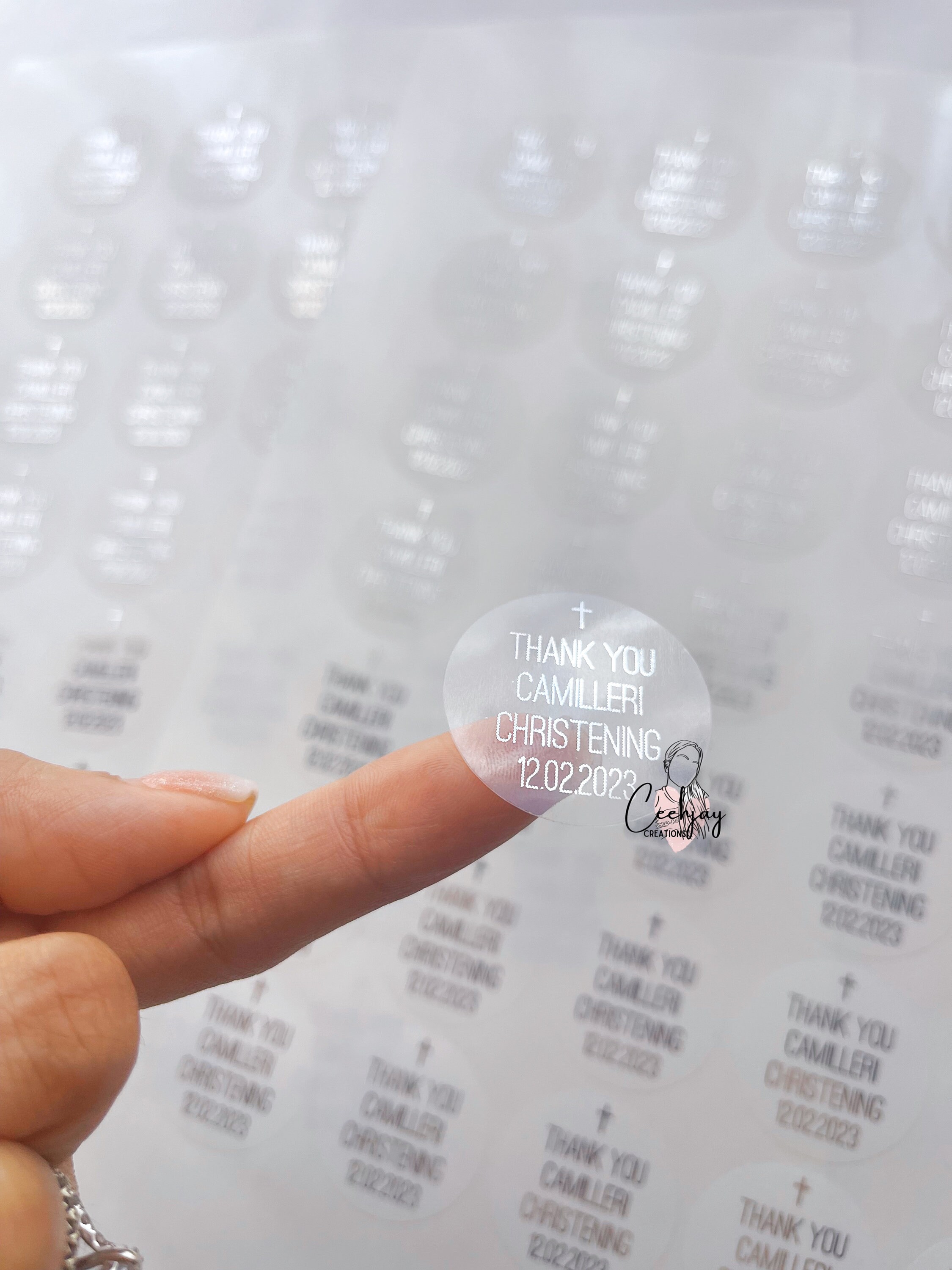 Personalised Foil Clear Stickers / Party Foil Stickers / - Etsy Australia