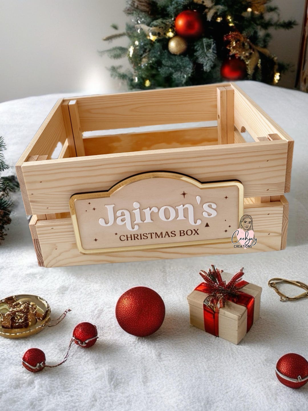Personalised Christmas Box Crate / Christmas Box / Christmas Crate ...