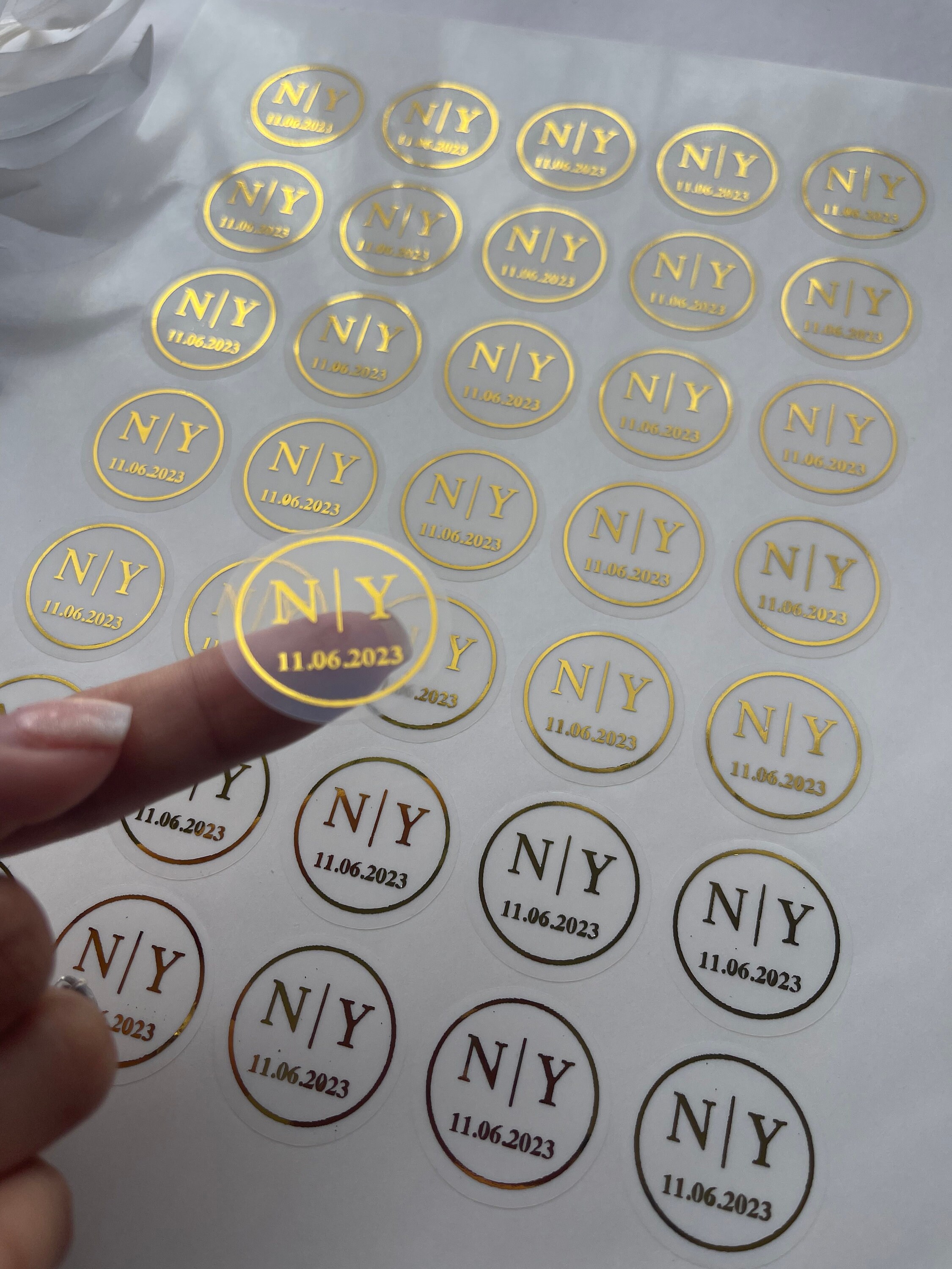 Personalised Foil Clear Stickers / Party Foil Stickers / - Etsy Australia