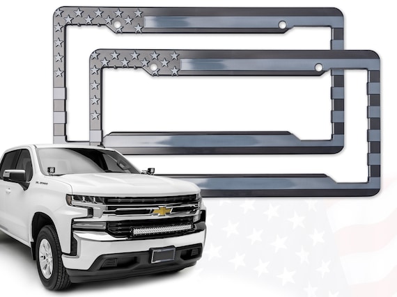 American Flag 3D Raised Letter License Plate Frame Set - Etsy