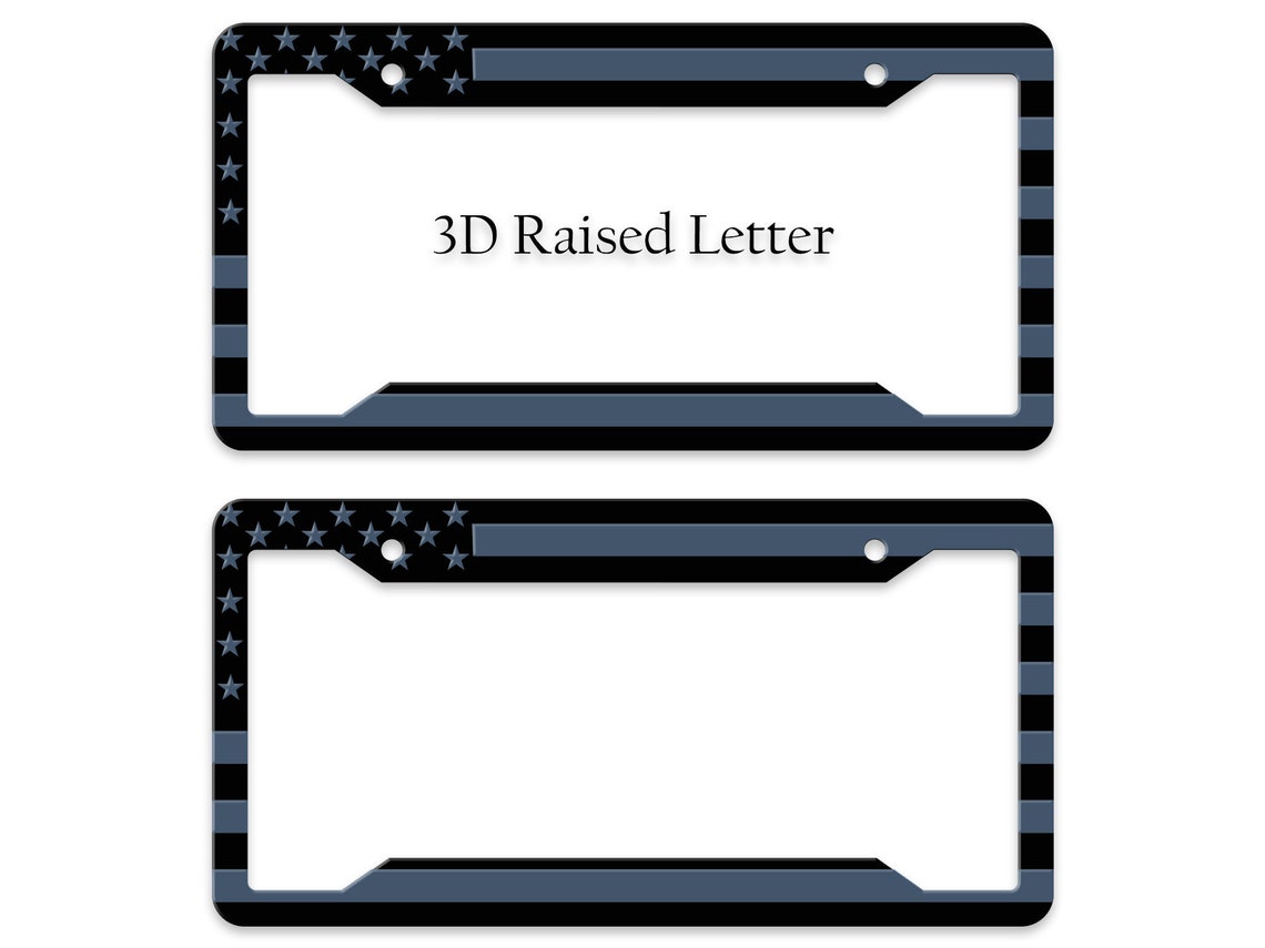 American Flag 3D Raised Letter License Plate Frame Set | Etsy