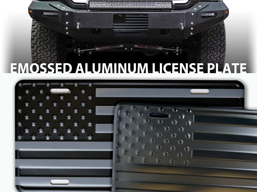 American Flag Patriotic Embossed Aluminum Automotive License Plate ...