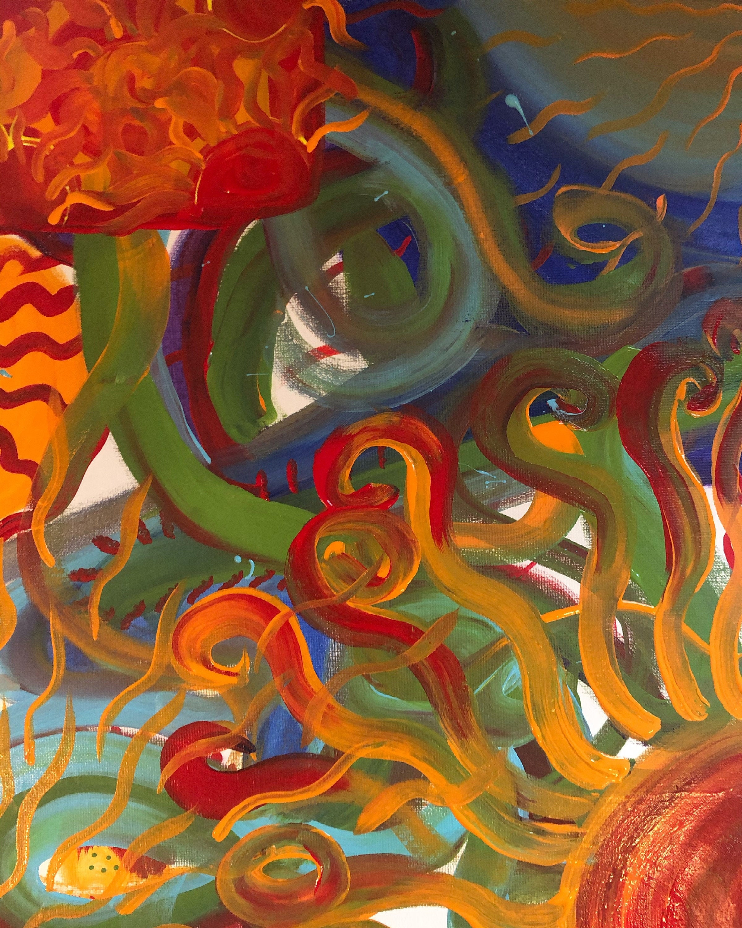 Abstract sun painting | Etsy