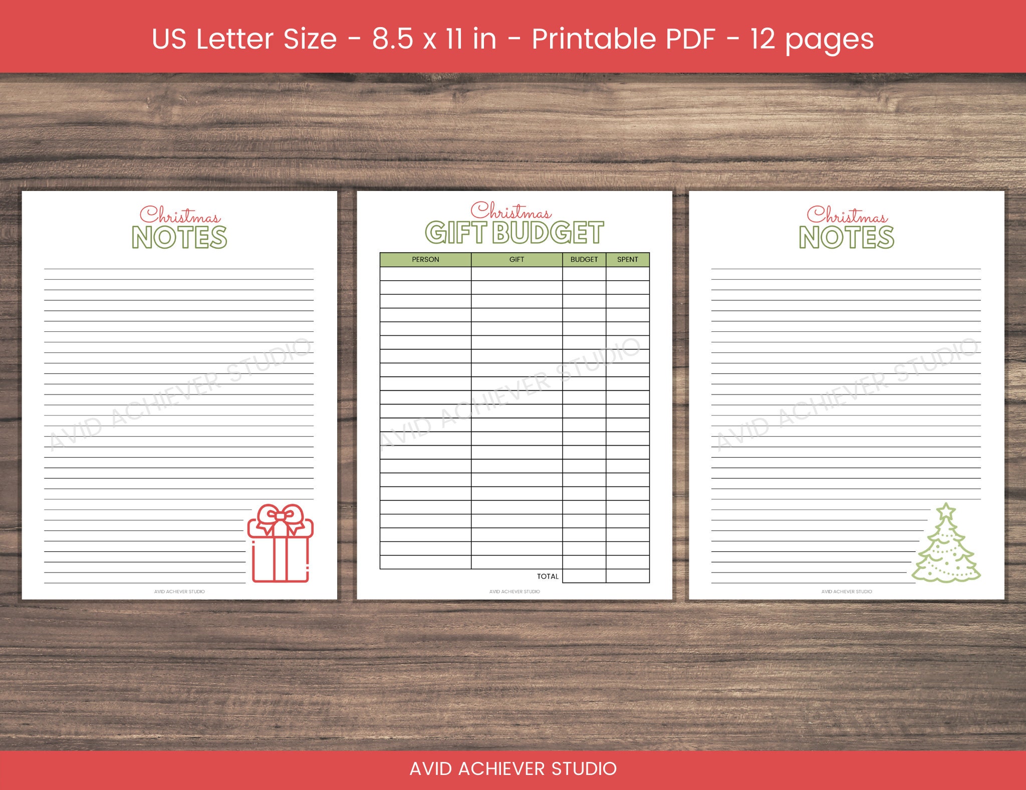 Christmas Gift List Printable | Gift Tracker | Christmas Gift Checklist ...