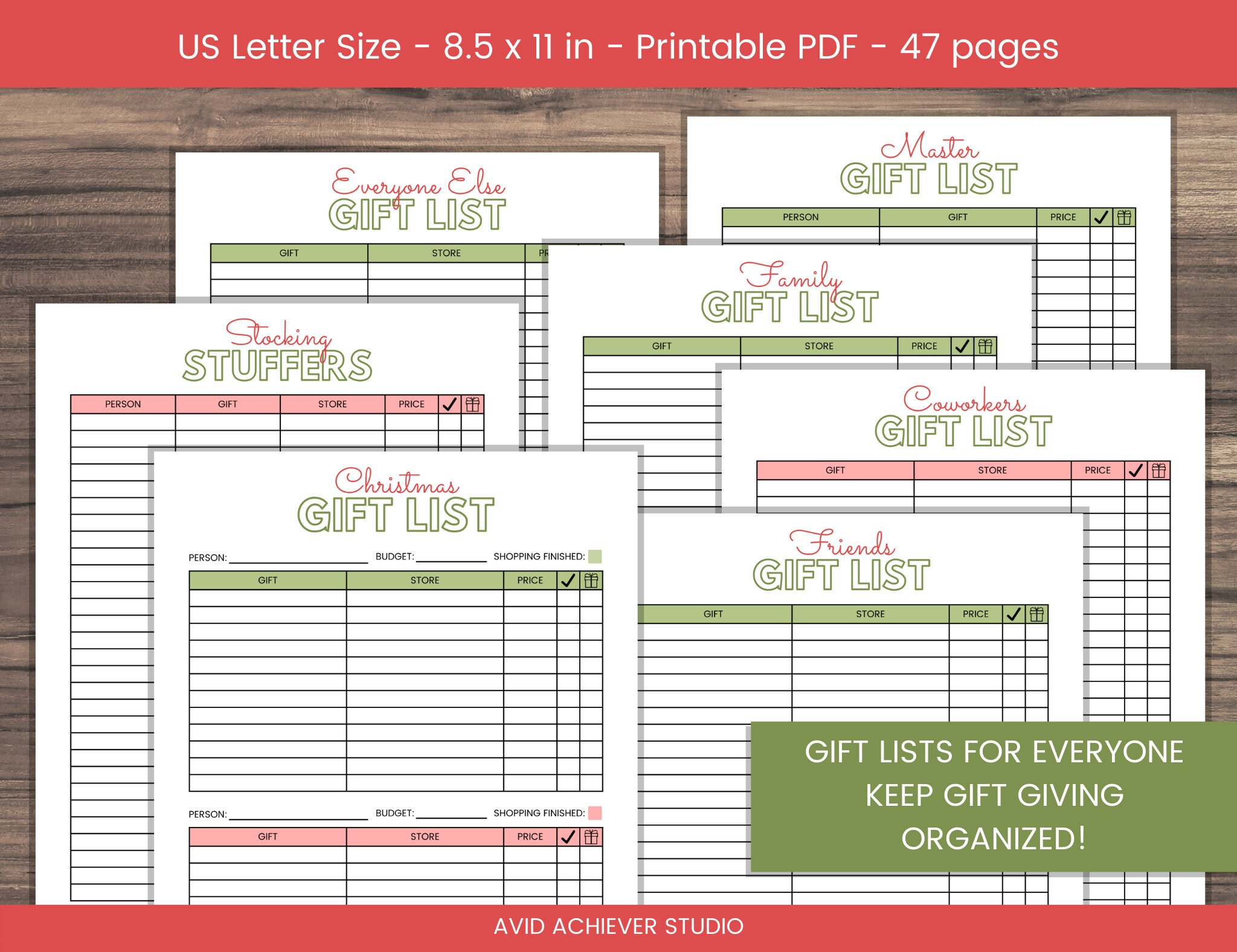 Christmas Planner Printable | Holiday Planner | Gift Budget Planner ...
