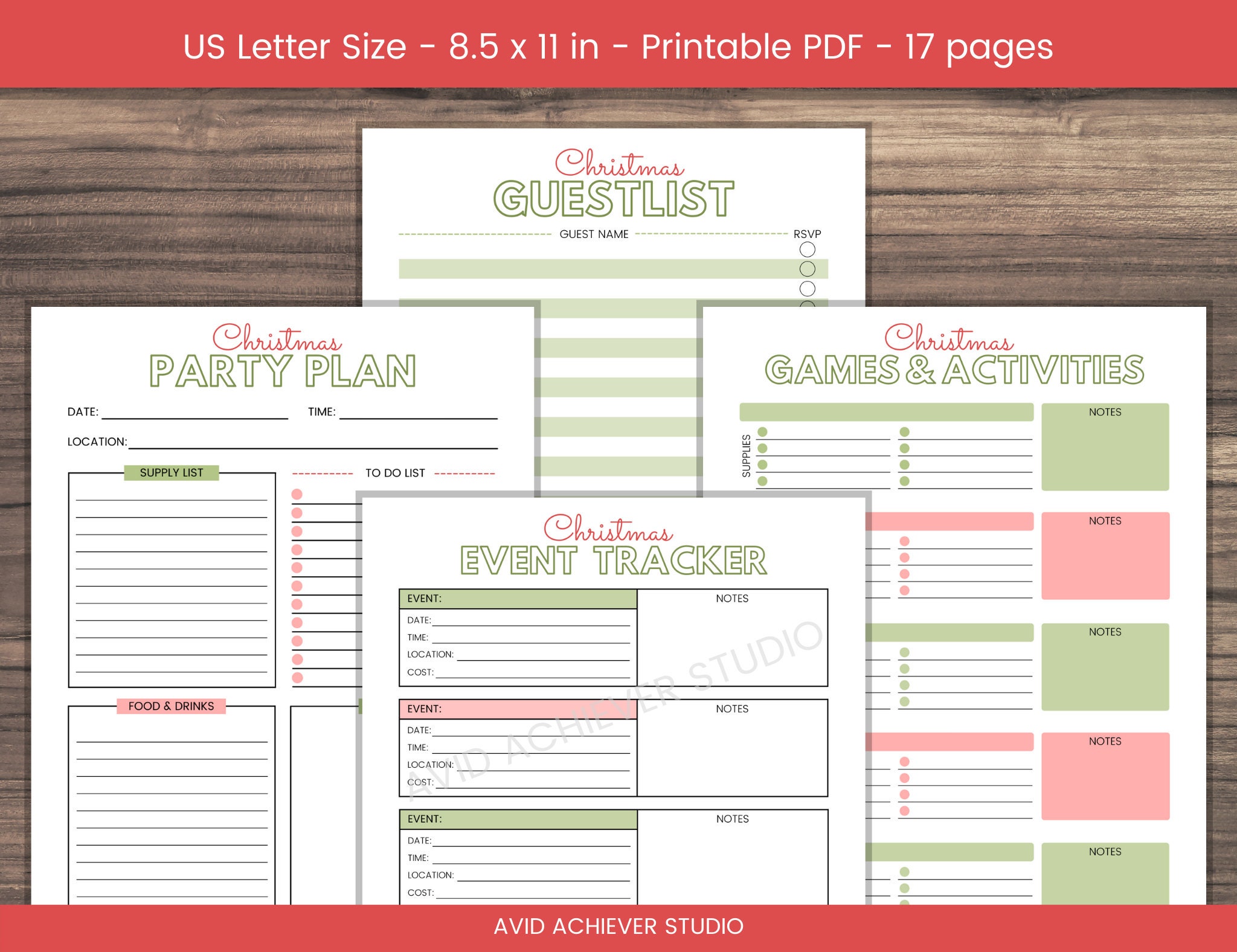Christmas Party Planner | Christmas Planner | Holiday Planner | Holiday ...