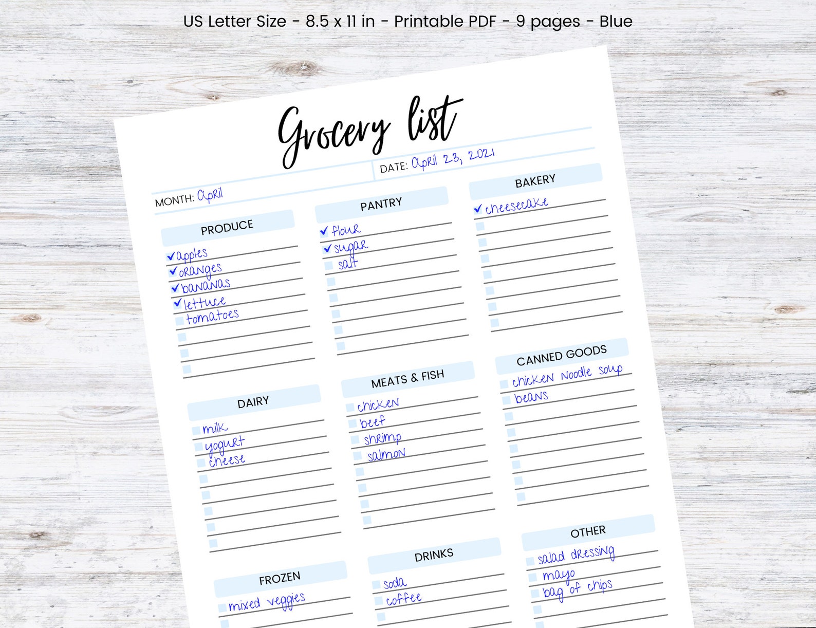 Meal Planning Kit | Meal Plan Printable | Grocery List | Meal Prep ...