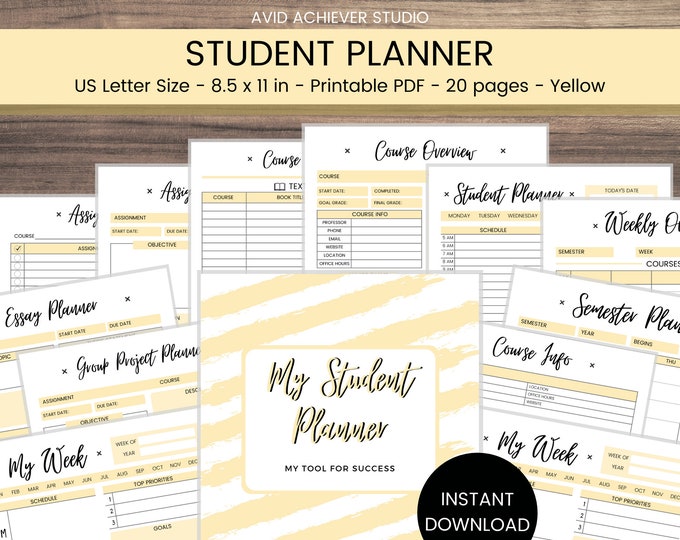 Ultimate Student Study Organiser Pack | College, University and School ...