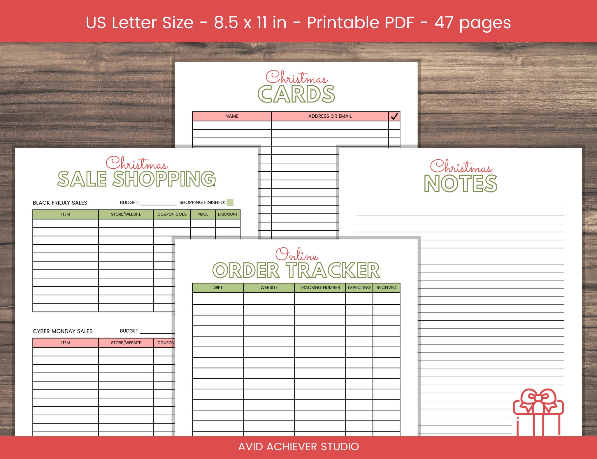 Christmas Planner Printable | Holiday Planner | Gift Budget Planner ...